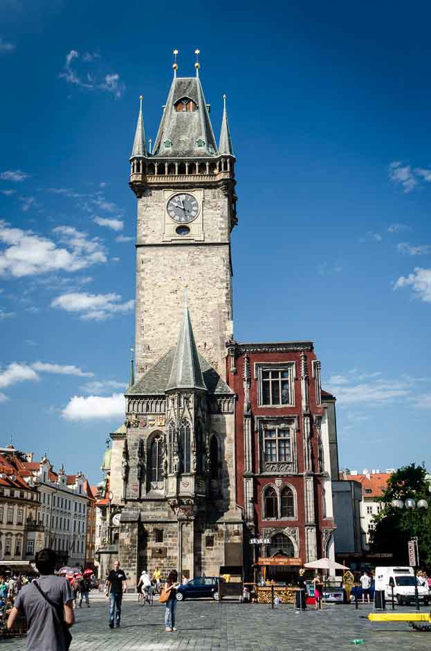 European Old Tower House Tower Of An Old House In Central Europe Stock